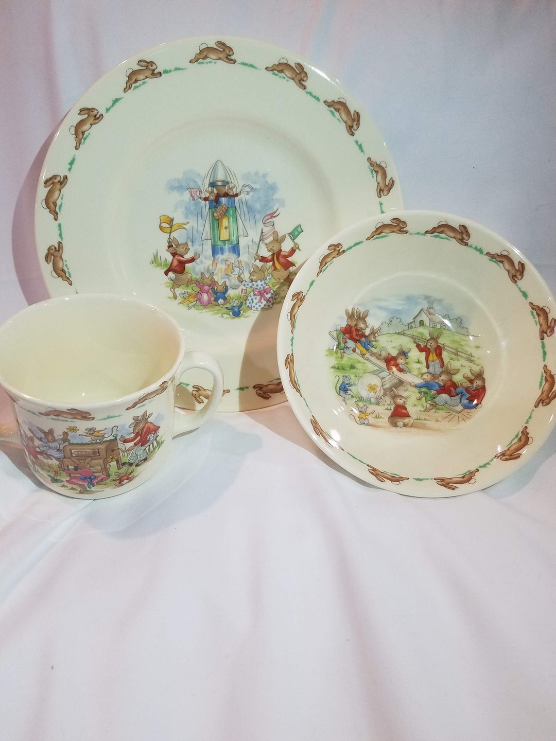 Bunnykins Toddler Place Setting con plato taza y tazón - Etsy España