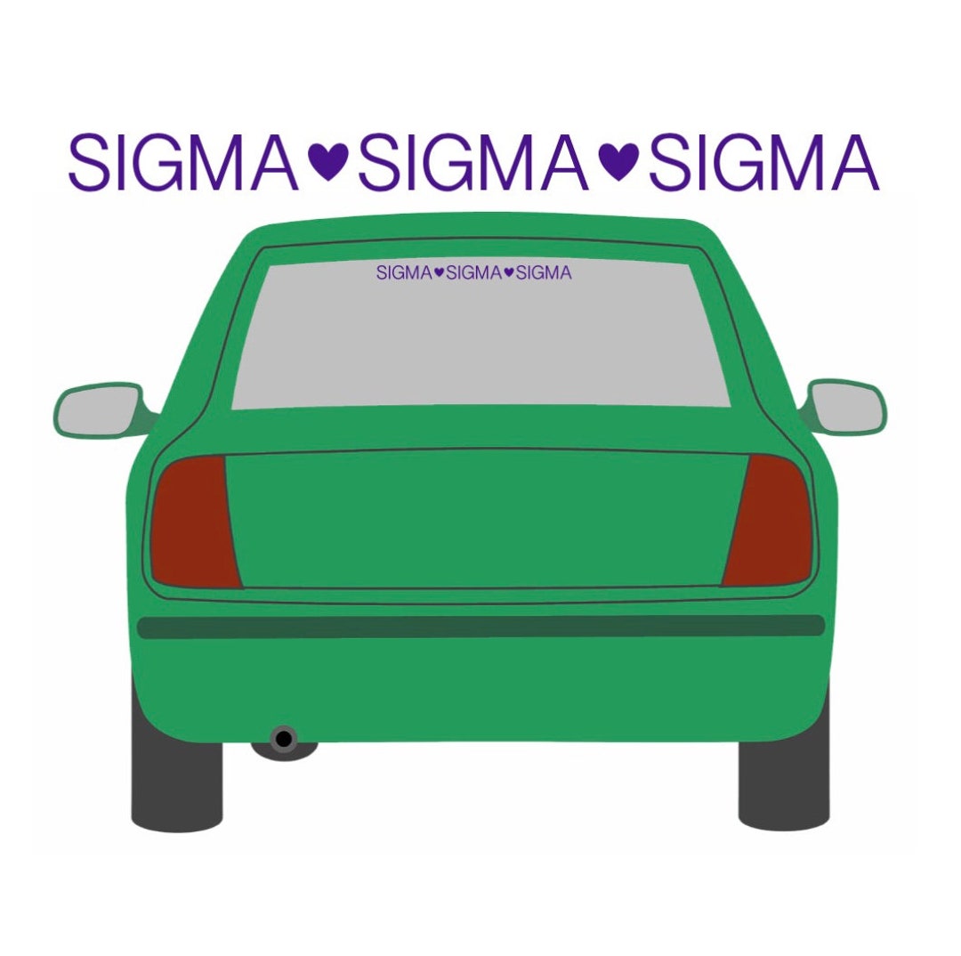 Sorority Sticker - Tri Sigma Sticker - Sigma Sigma Sigma Sticker - Car ...