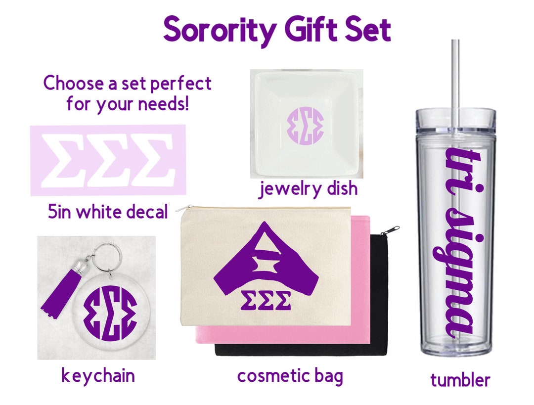 Sorority Gift Bundle - Sigma Sigma Sigma - Tri Sigma - Decal - Bag ...