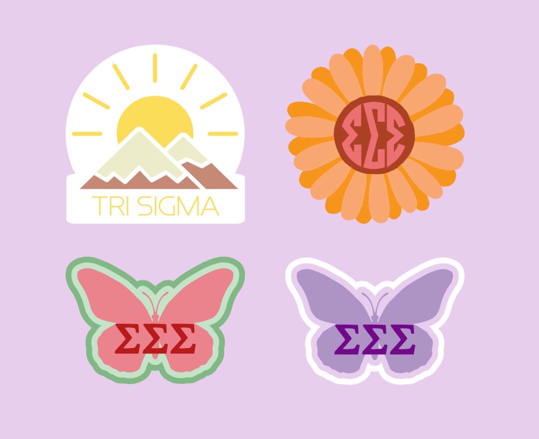 Sorority Sticker - Tri Sigma Sticker - Sigma Sigma Sigma Sticker ...