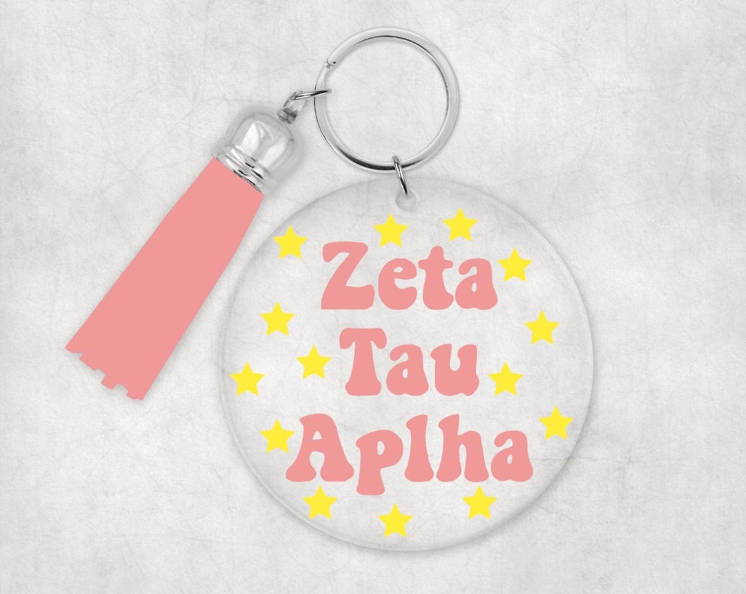 Sorority Keychain - Zeta Tau Alpha Keychain - Zeta Tau Alpha - Sorority ...
