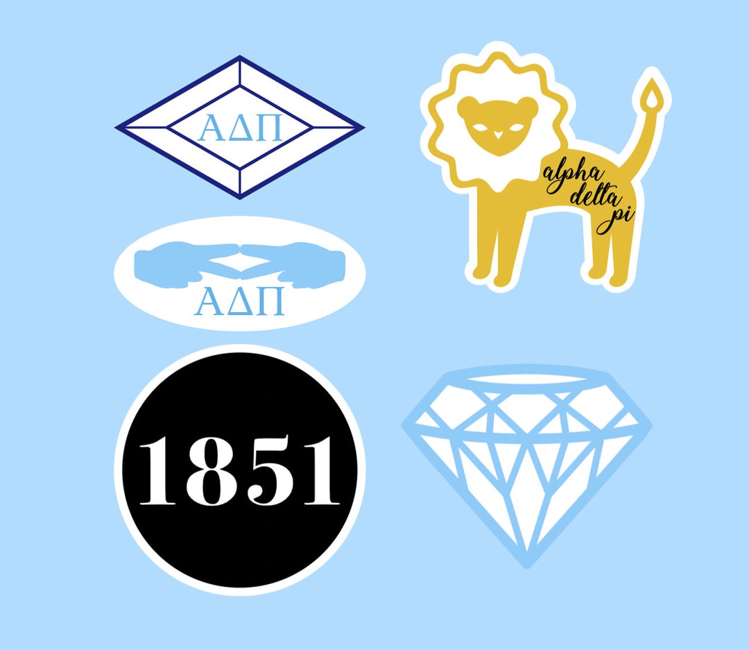 Sorority Sticker - Alpha Delta Pi Sticker - Alpha Delta Pi - Sorority ...