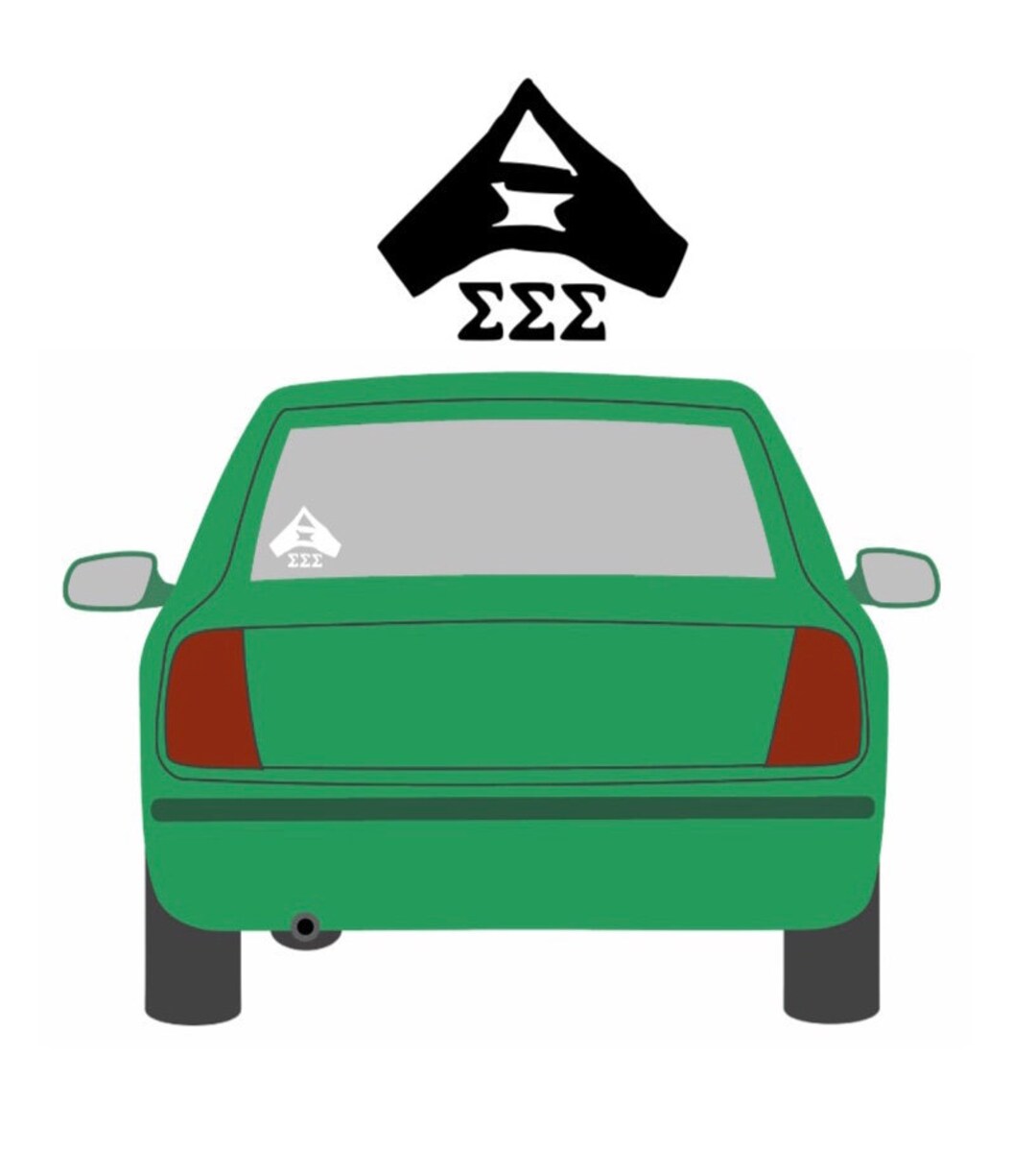 Sorority Sticker - Tri Sigma Sticker - Sigma Sigma Sigma Sticker - Car ...