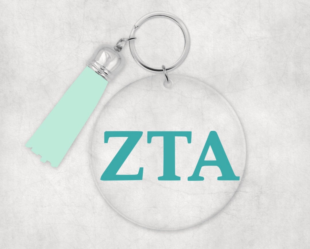 Sorority Keychain - Zeta Tau Alpha Keychain - Zeta Tau Alpha - Sorority ...