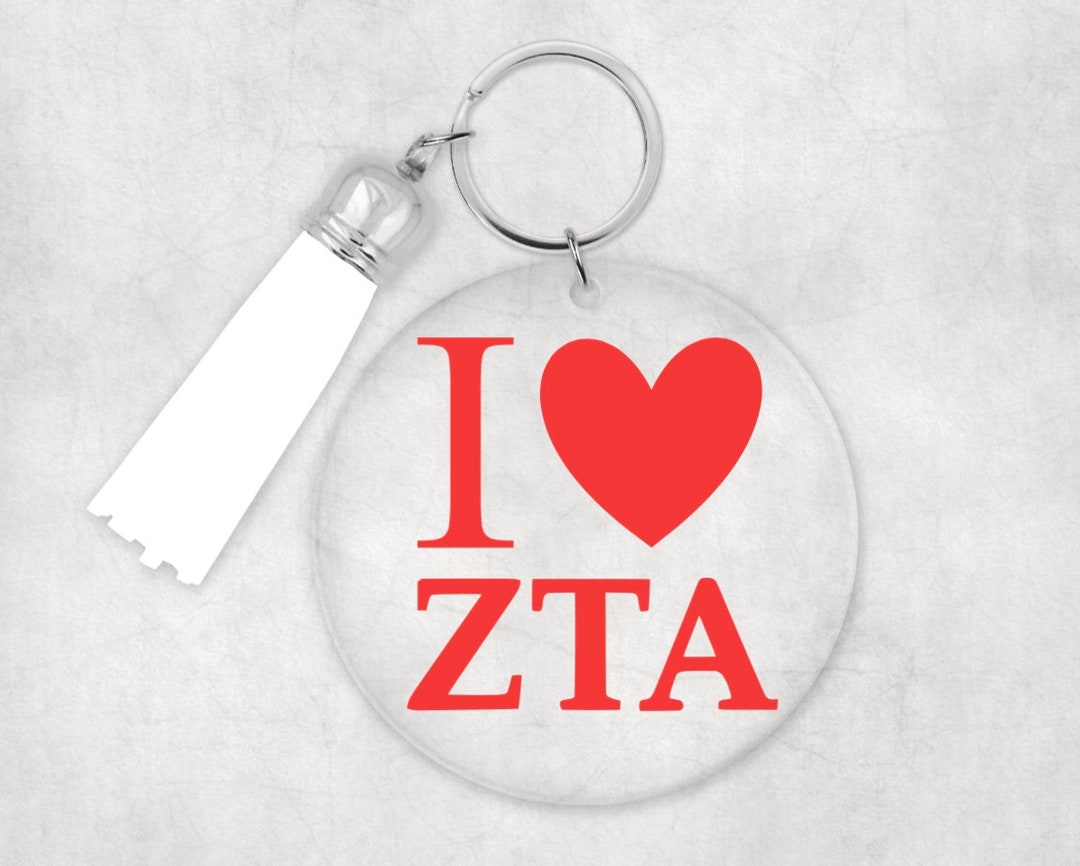 Sorority Keychain - Zeta Tau Alpha Keychain - Zeta Tau Alpha - Sorority ...