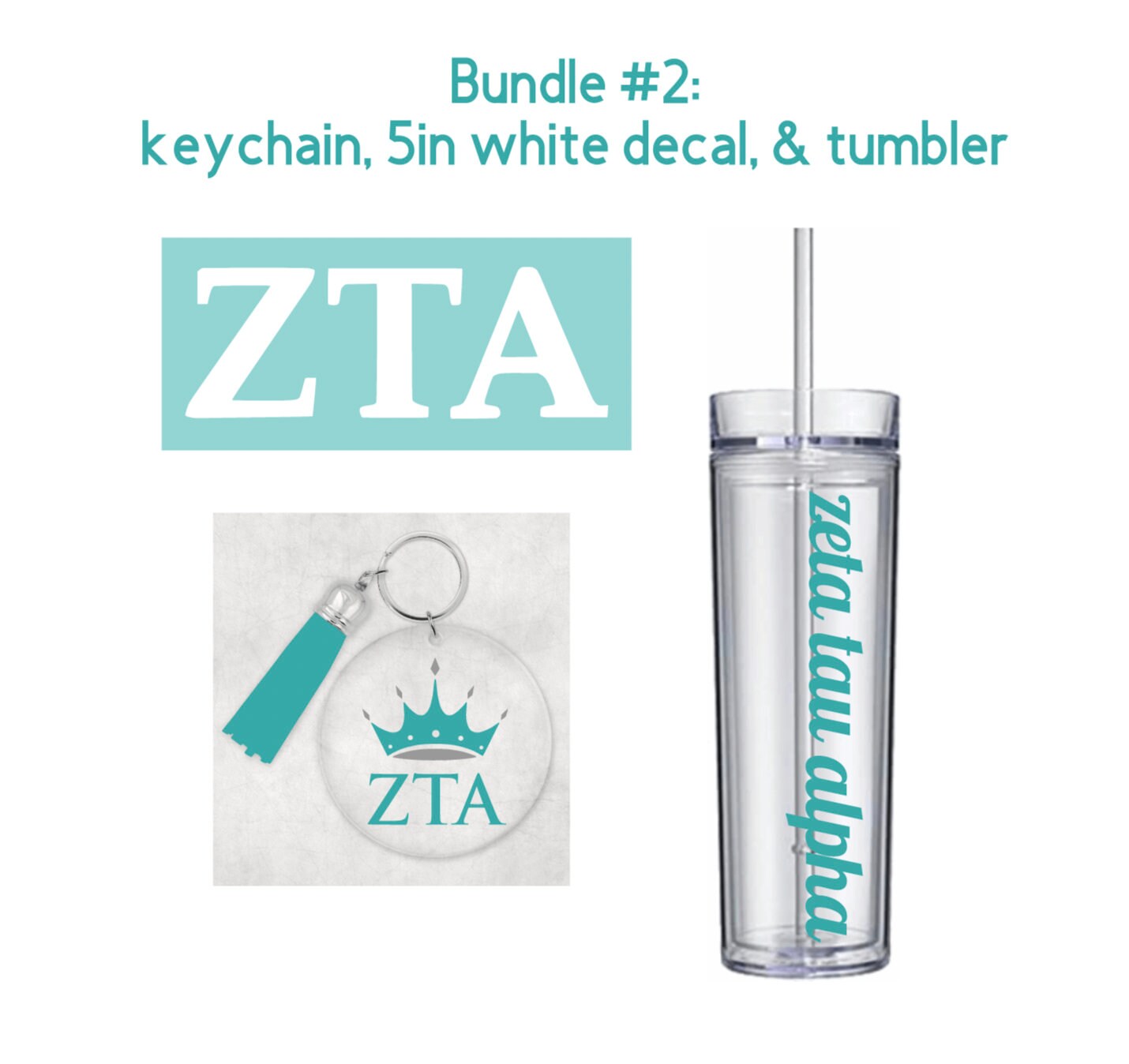 Sorority Gift Bundle Zeta Tau Alpha ZTA Decal Bag - Etsy