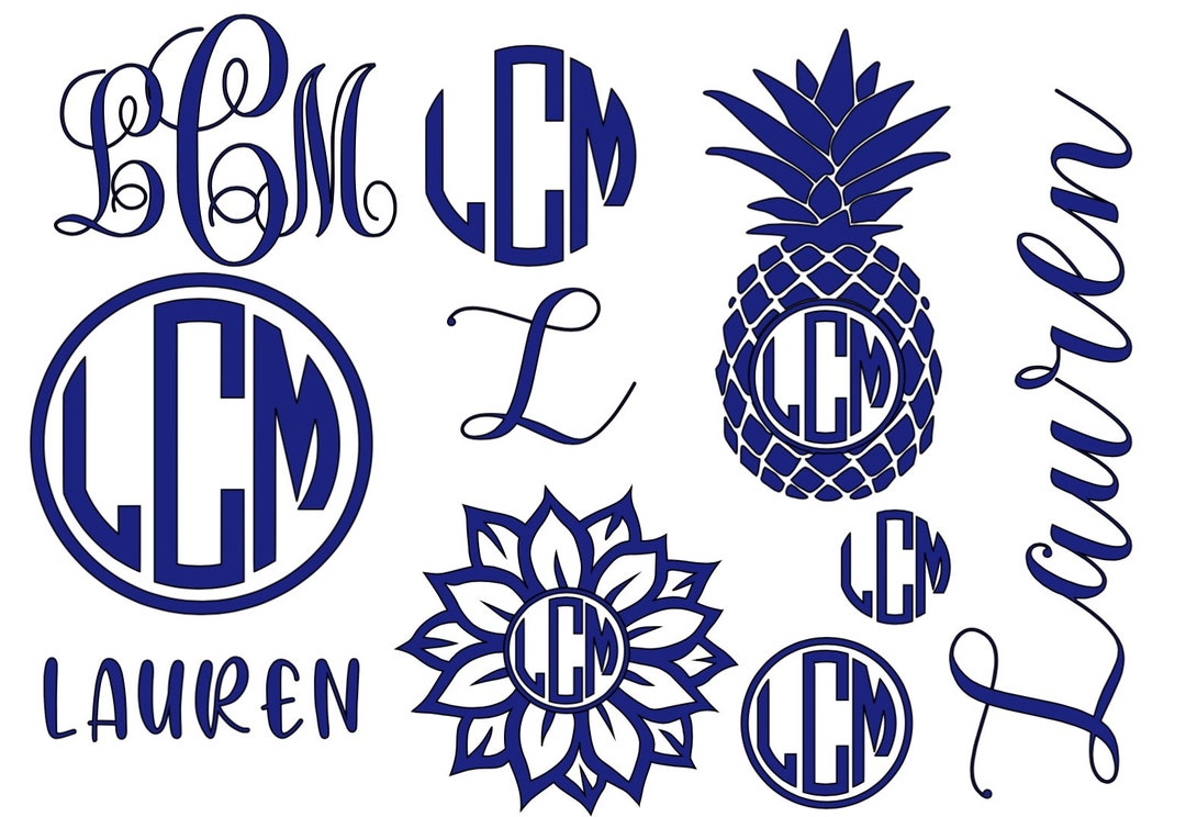 Monogram Decal Pack - Monogram - Decals - Decal Pack - Monogram Sticker ...