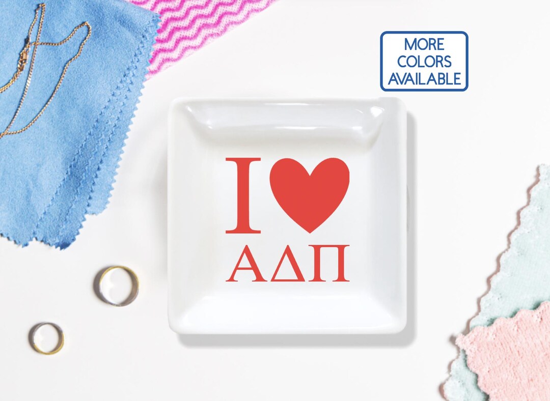 Sorority Ring Dish - Alpha Delta Pi Badge Dish - Badge Dish - Adpi Ring ...