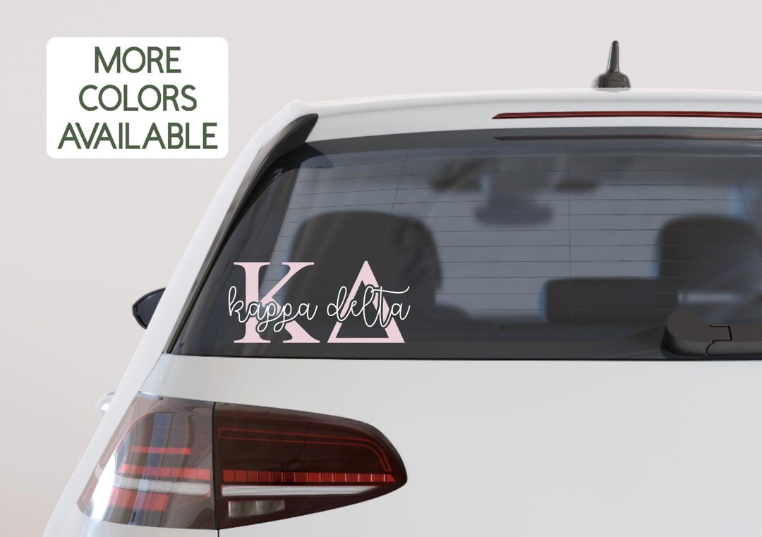 Sorority Sticker - Kappa Delta - Kappa Delta Decal - Car Sticker - Car ...