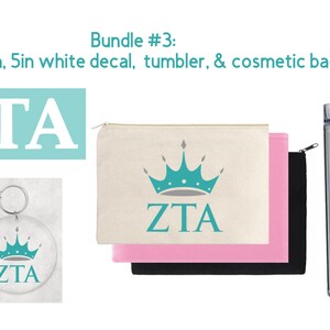 Sorority Gift Bundle Zeta Tau Alpha ZTA Decal Bag - Etsy