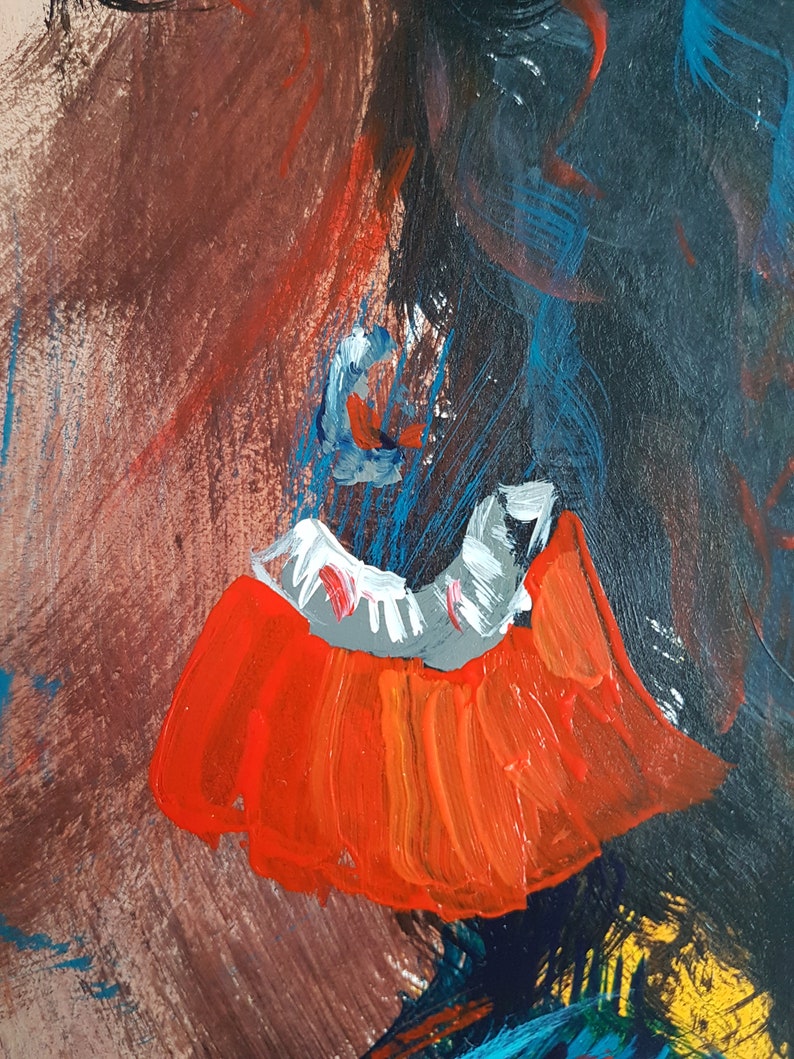 Acrylic Painting Faceless Portrait Painting Original African American ...