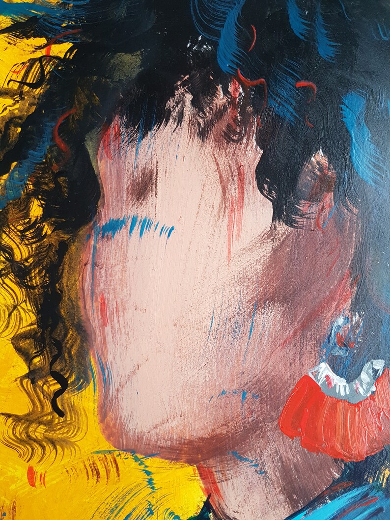 Acrylic Painting Faceless Portrait Painting Original African American ...