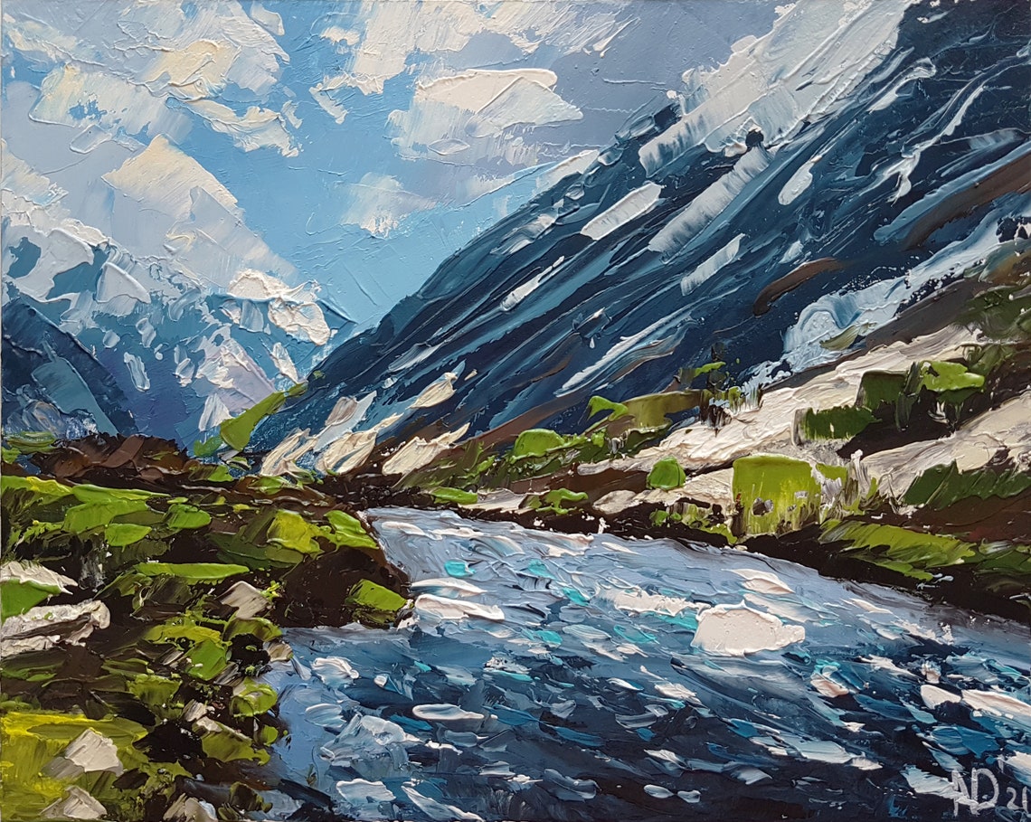 Norway Painting Original Norwegian Landscape Oil Art | Etsy