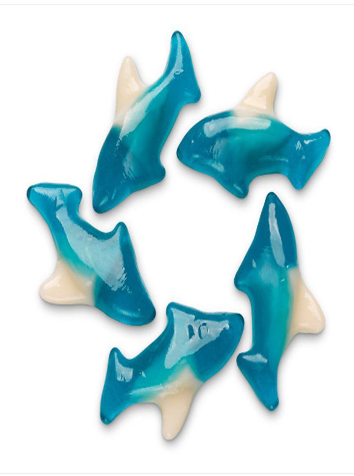 Blue Gummi Sharks 1lb Bag -- Ocean Blue Gummi Sharks – Soft, Chewy ...