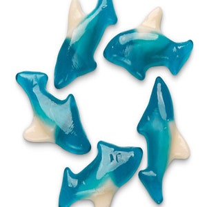 Blue Gummi Sharks Candy 1 Lb. – Ocean Themed Party Candy, Bulk Gummy ...
