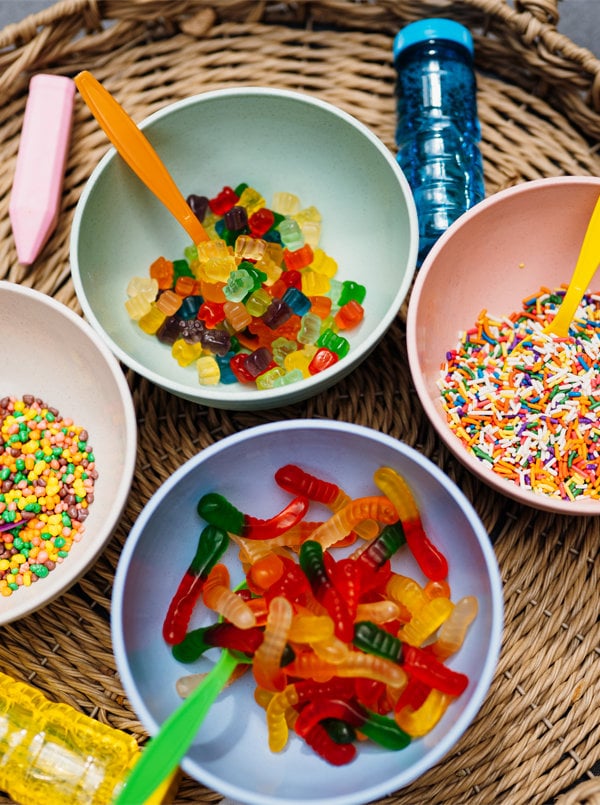 Gummi Worms - 1 Lb. - Rainbow Chewy Candy, Sweet Fruity Gummies, Party ...