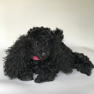 Realistic Stuffed Black Poodle With Faux Fur. Art Toy Handmade. - Etsy