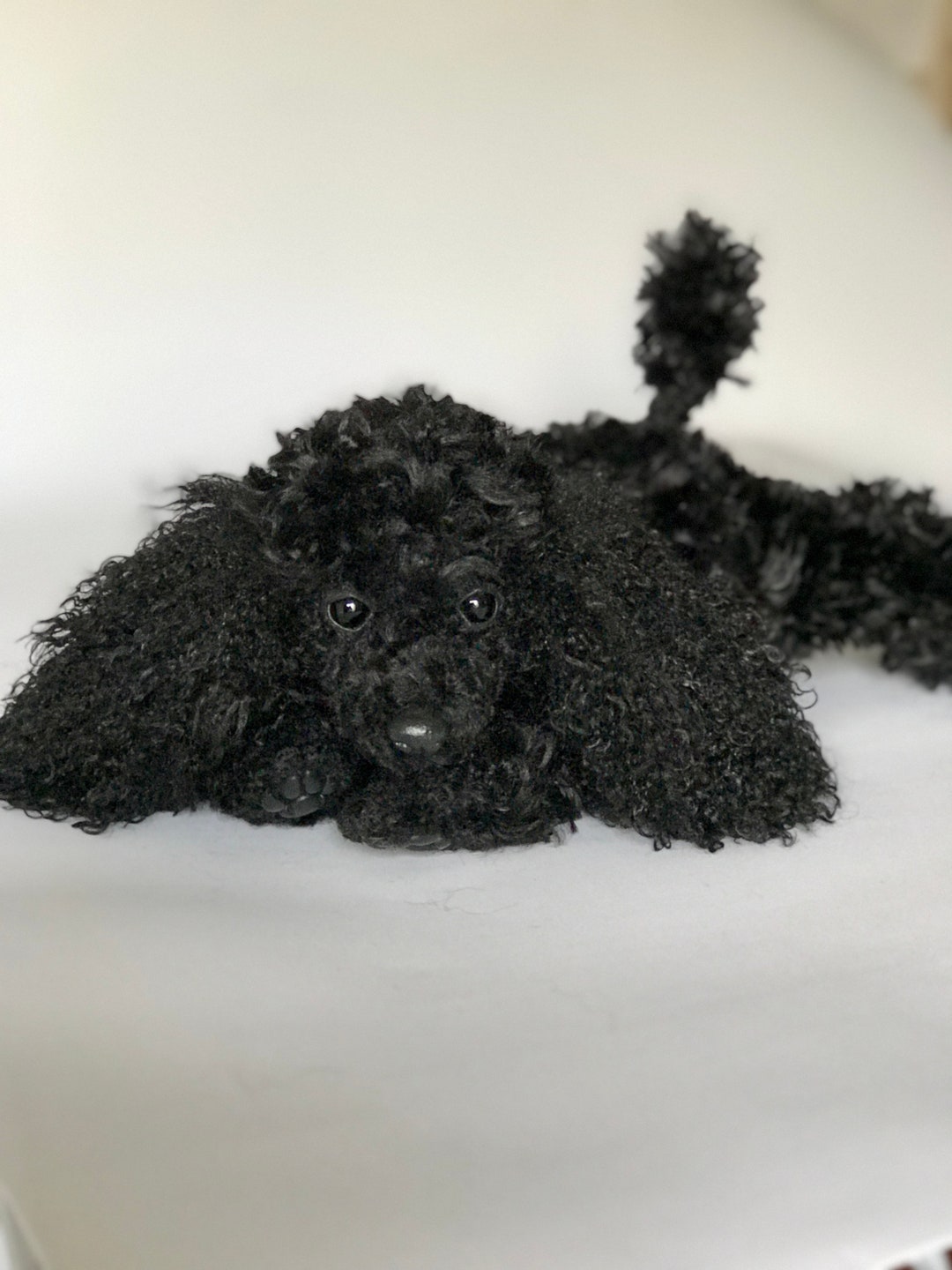 Realistic Stuffed Black Poodle With Faux Fur. Art Toy Handmade. - Etsy