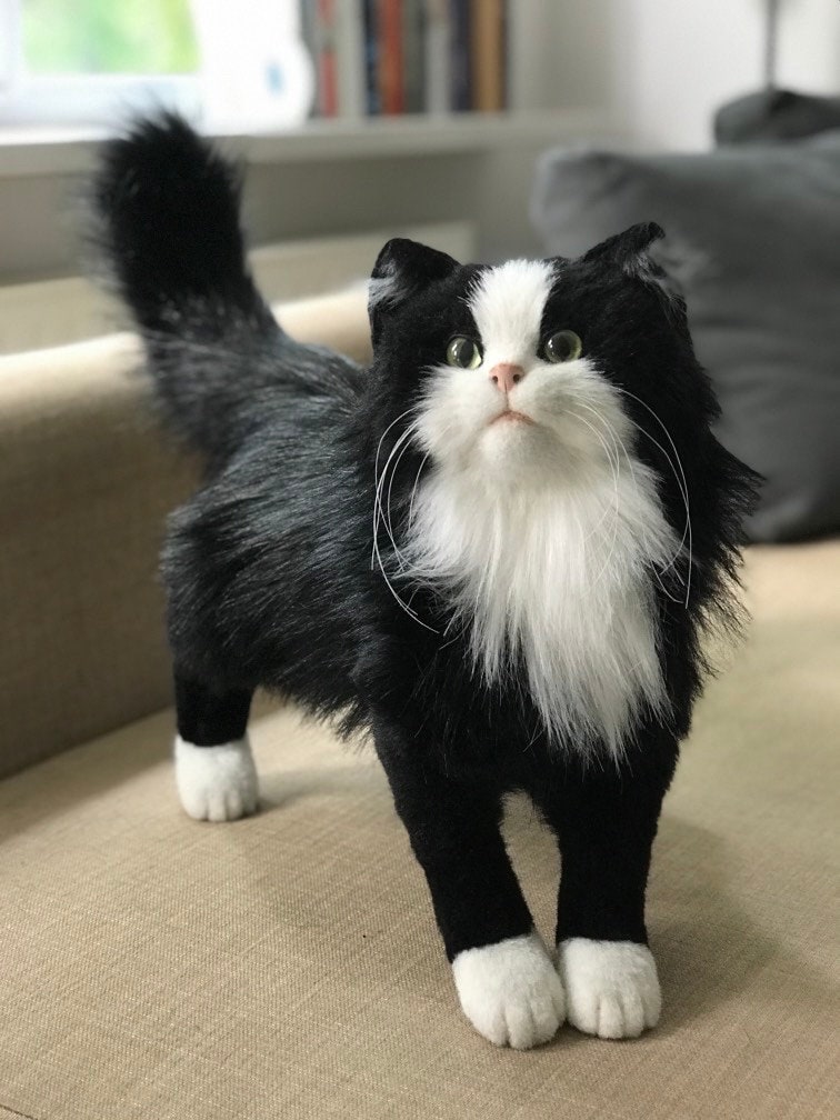 Realistic Handmade Cat Faux Fur 16 12 Inches, for Home Decor and for ...