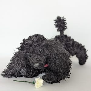 Realistic Stuffed Black Poodle With Faux Fur. Art Toy Handmade. - Etsy