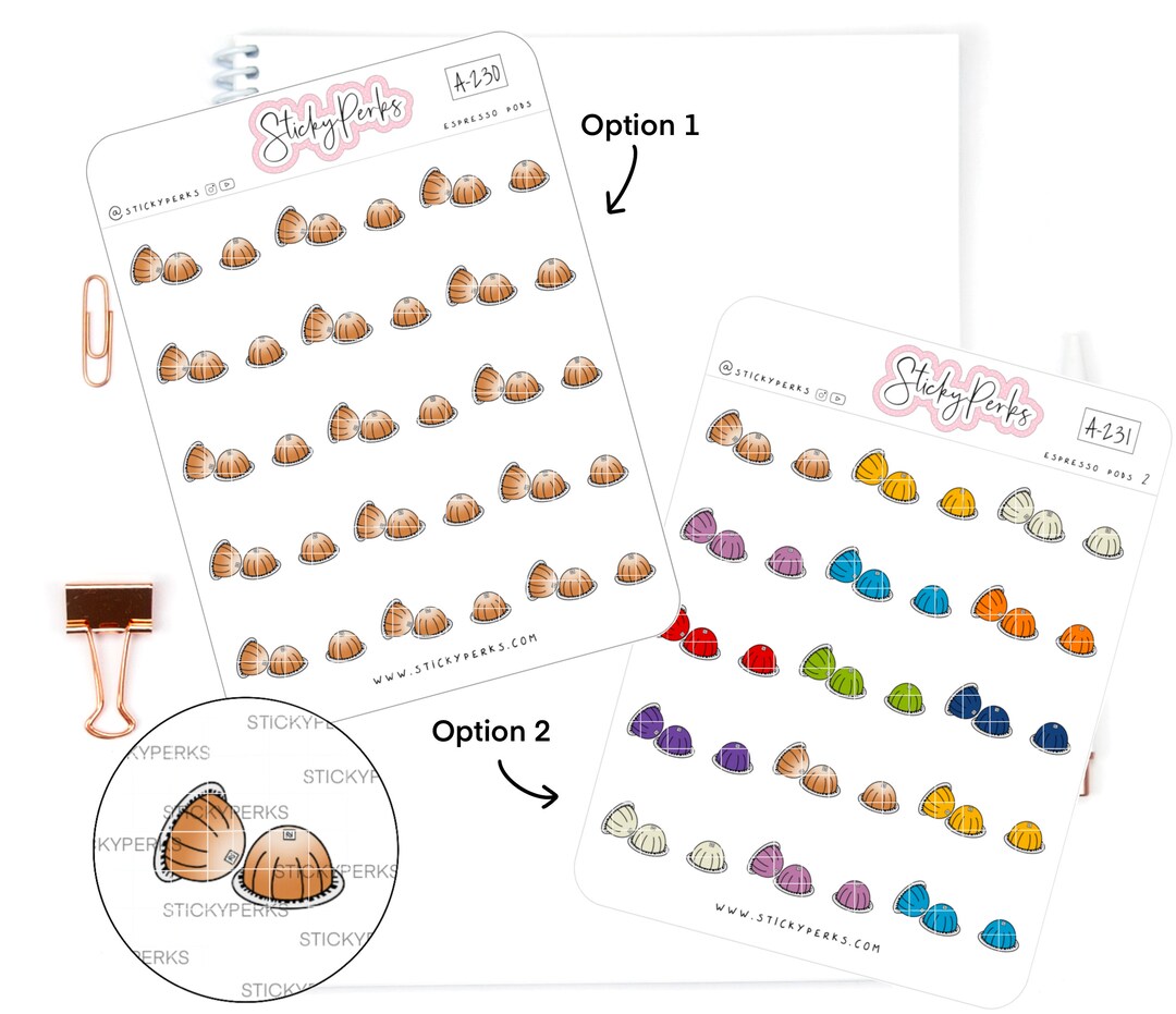 Espresso Pods | Planner Stickers | Coffee Pods | Pods | Coffee | Hot ...