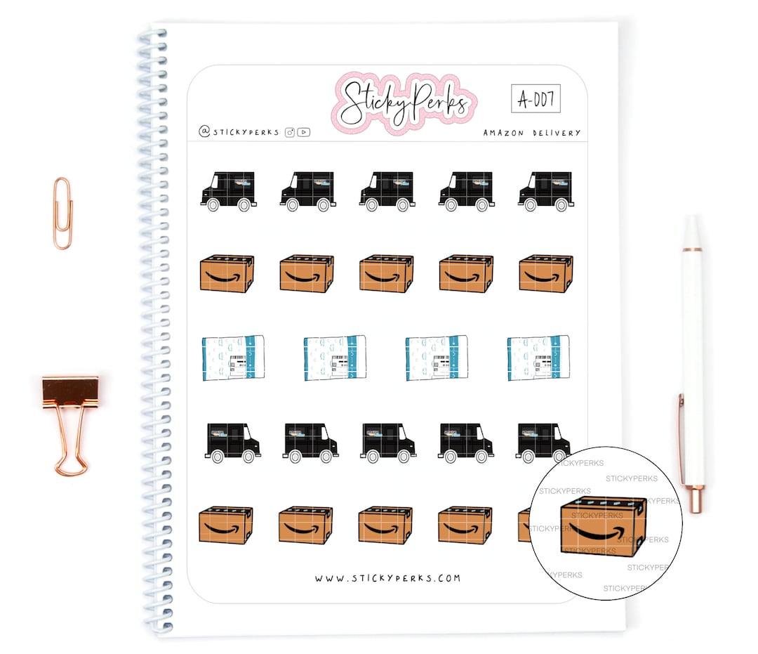 Amazon Delivery | Planner Stickers | Package | Trucks Sticker | Amazon ...