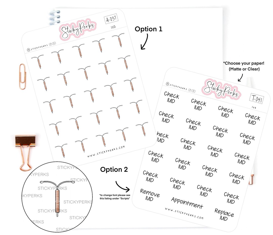 IUD Birth Control | Planner Stickers | Reminder | Refill | Appointment ...