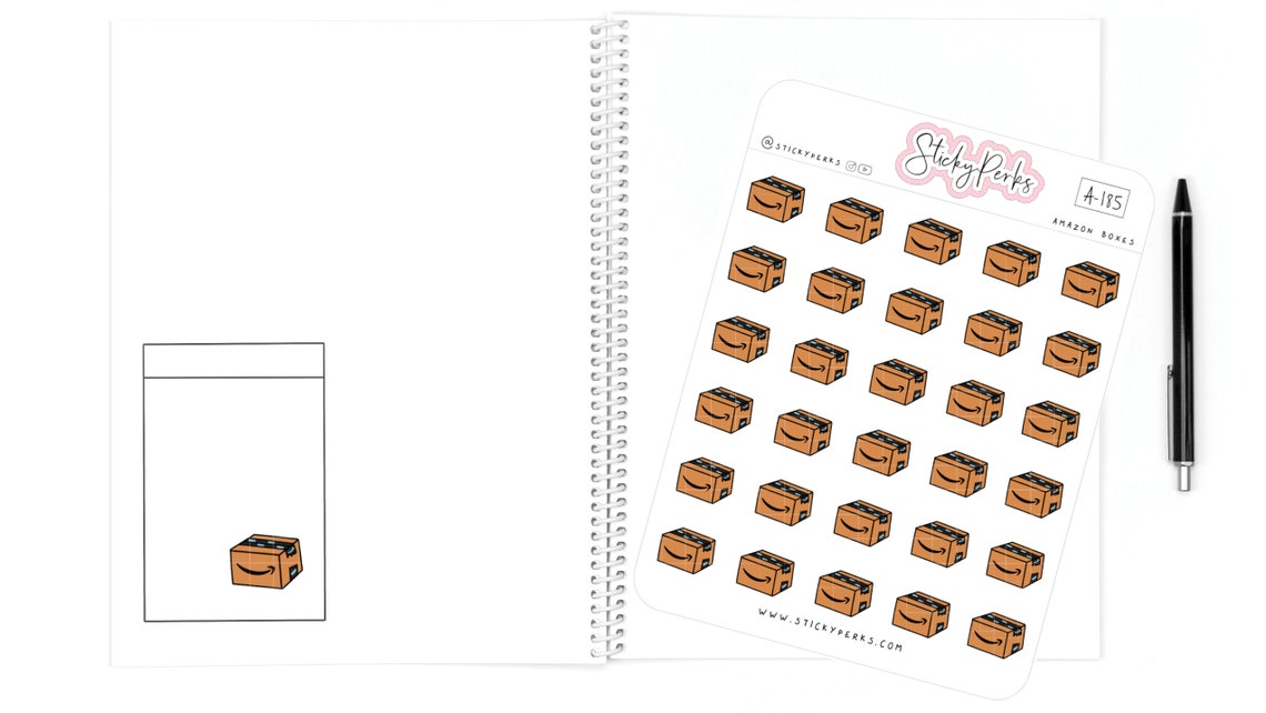 Small Amazon Delivery Box Planner Sticker Package Amazon | Etsy