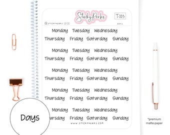 Custom Word Sticker Sheet Script Font Word Stickers Transparent Planner ...