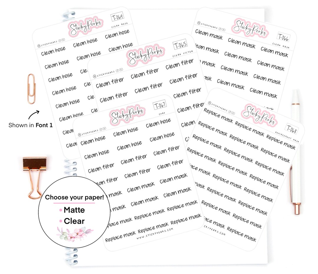 CPAP Scripts Font 1 | Text | Planner Sticker | CPAP | CPAP Scripts ...