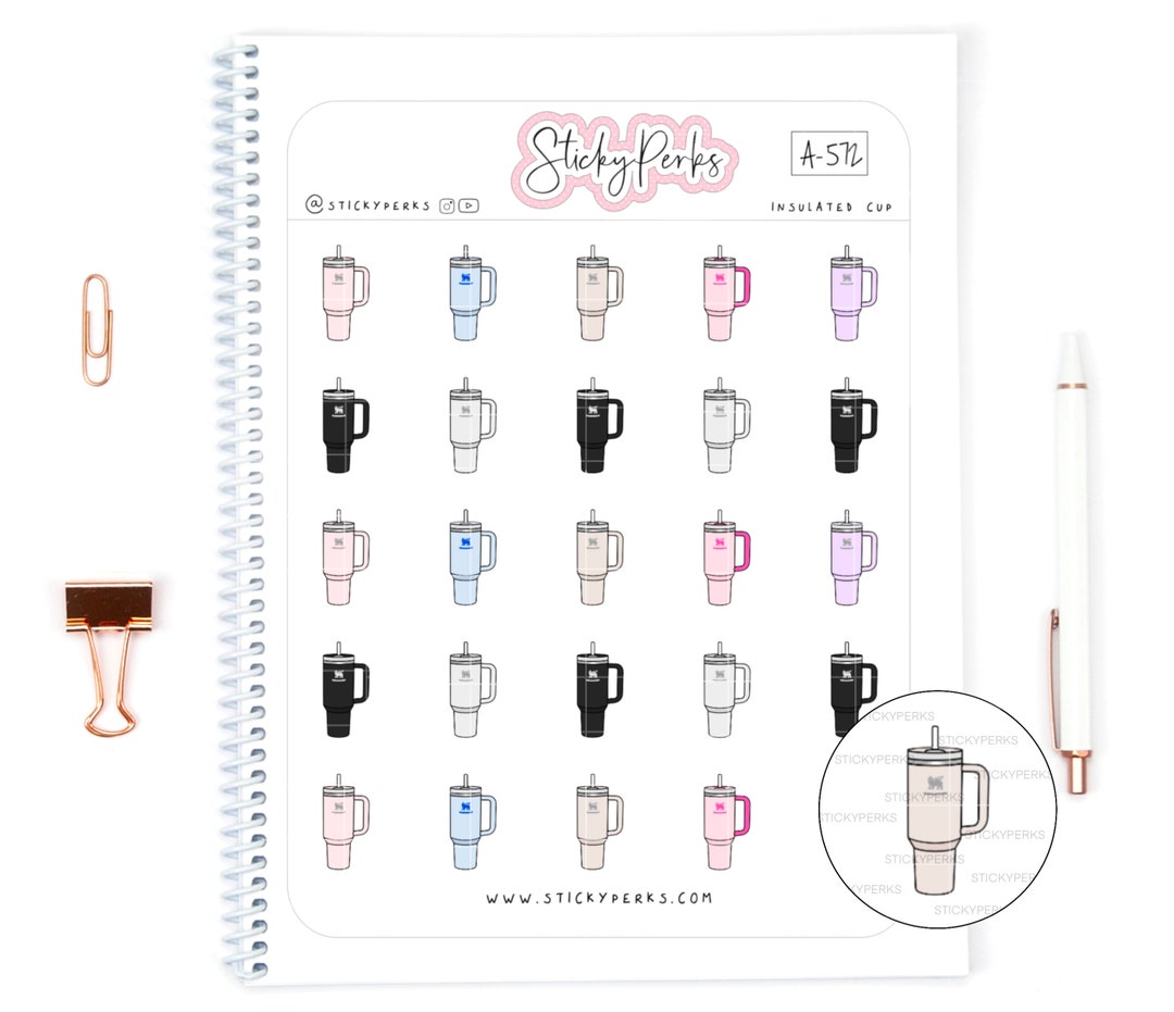 Insulated Cups | Planner Stickers | Water Cup | Cold Drink | Ice Water ...