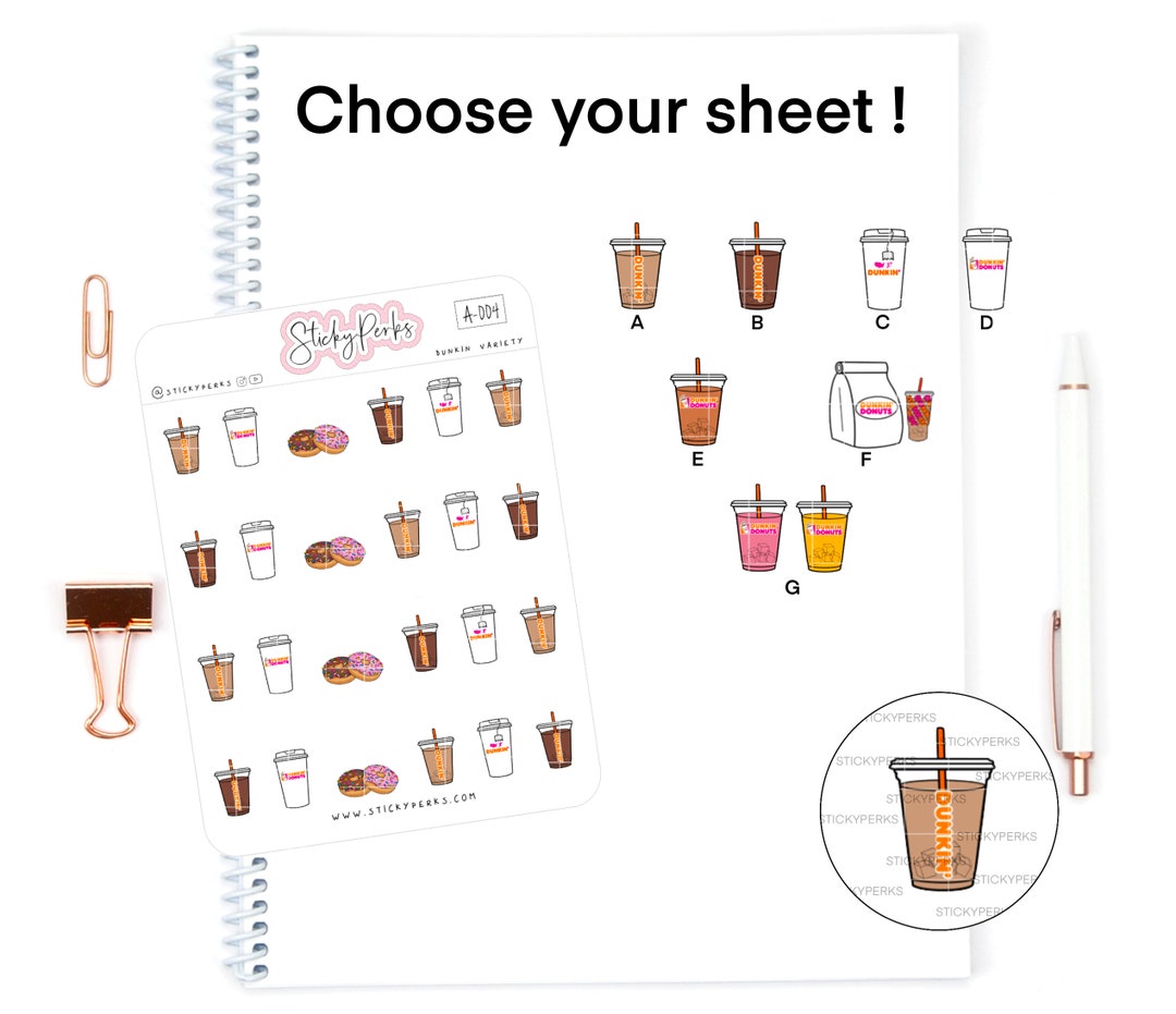 Dunkin Donut Stickers | Ice Coffee | Psl | Pumpkin | Hot Coffee | Ice ...