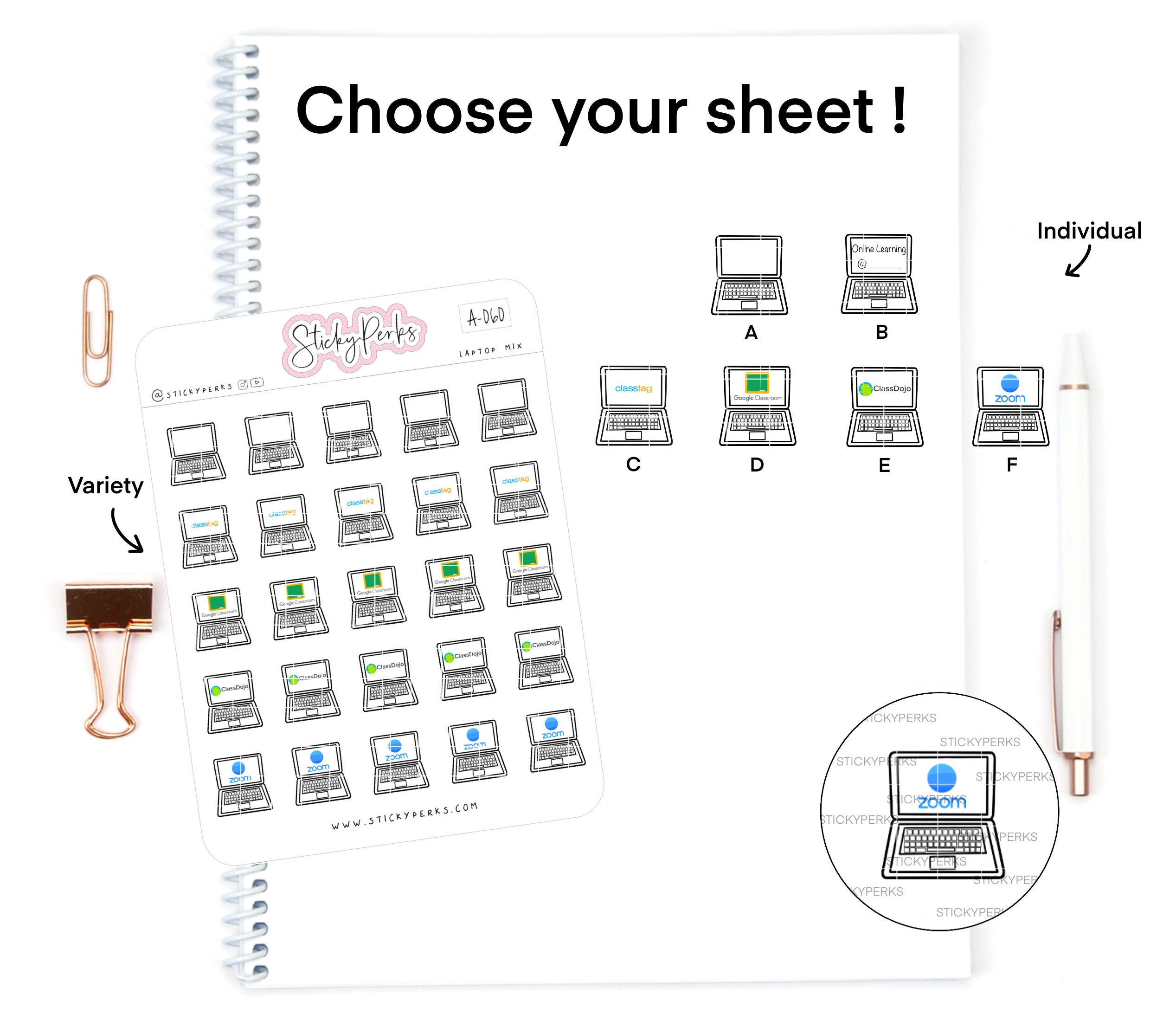 class dojo Doodles zoom Computer Sticker google classroom back to ...