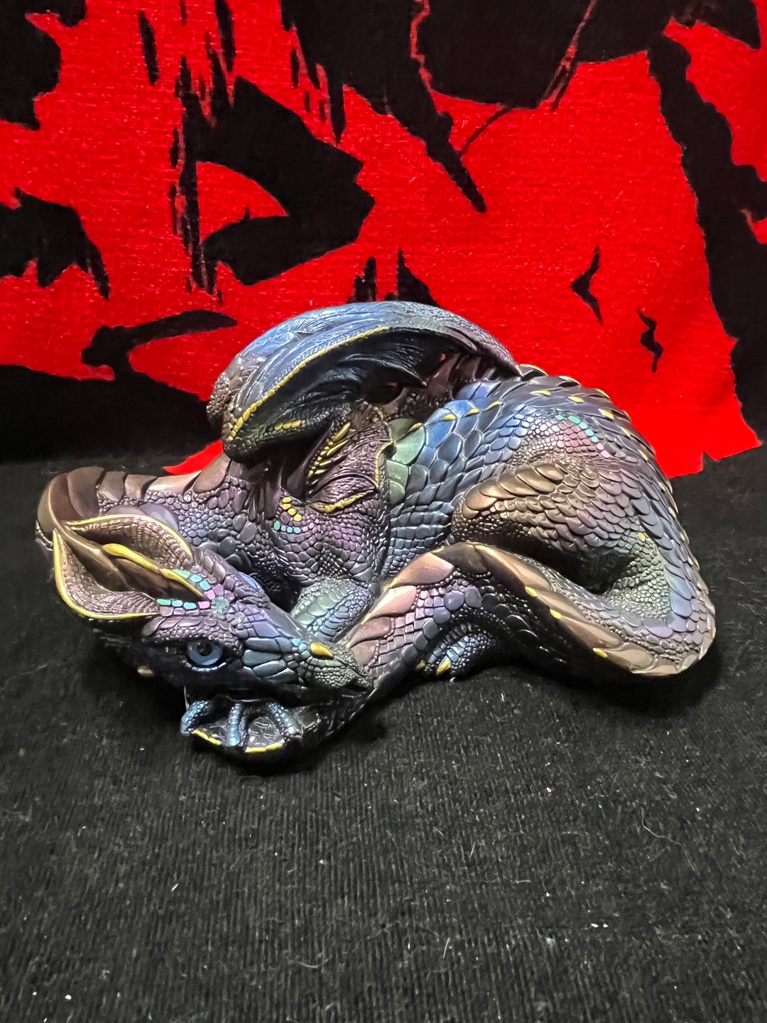 Windstone Editions Pena 1985 Mother Dragon Figurine Peacock. - Etsy