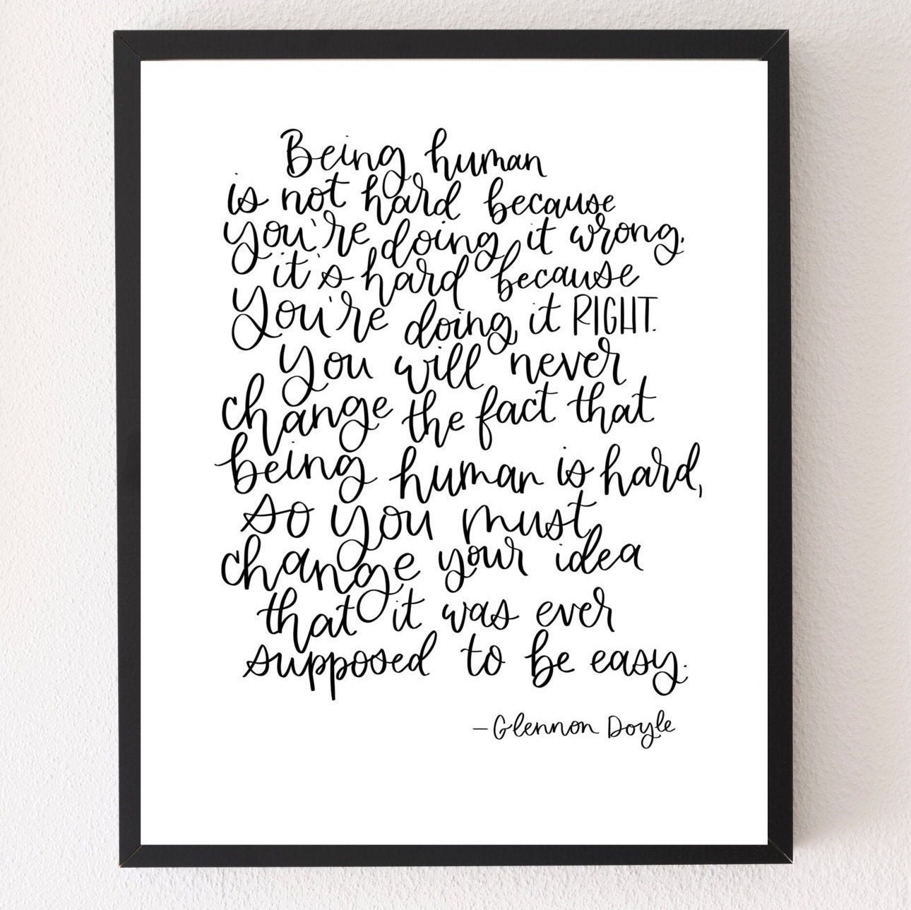 Glennon Doyle Quote / Being Human Quote / Untamed Quote / Inspirational ...