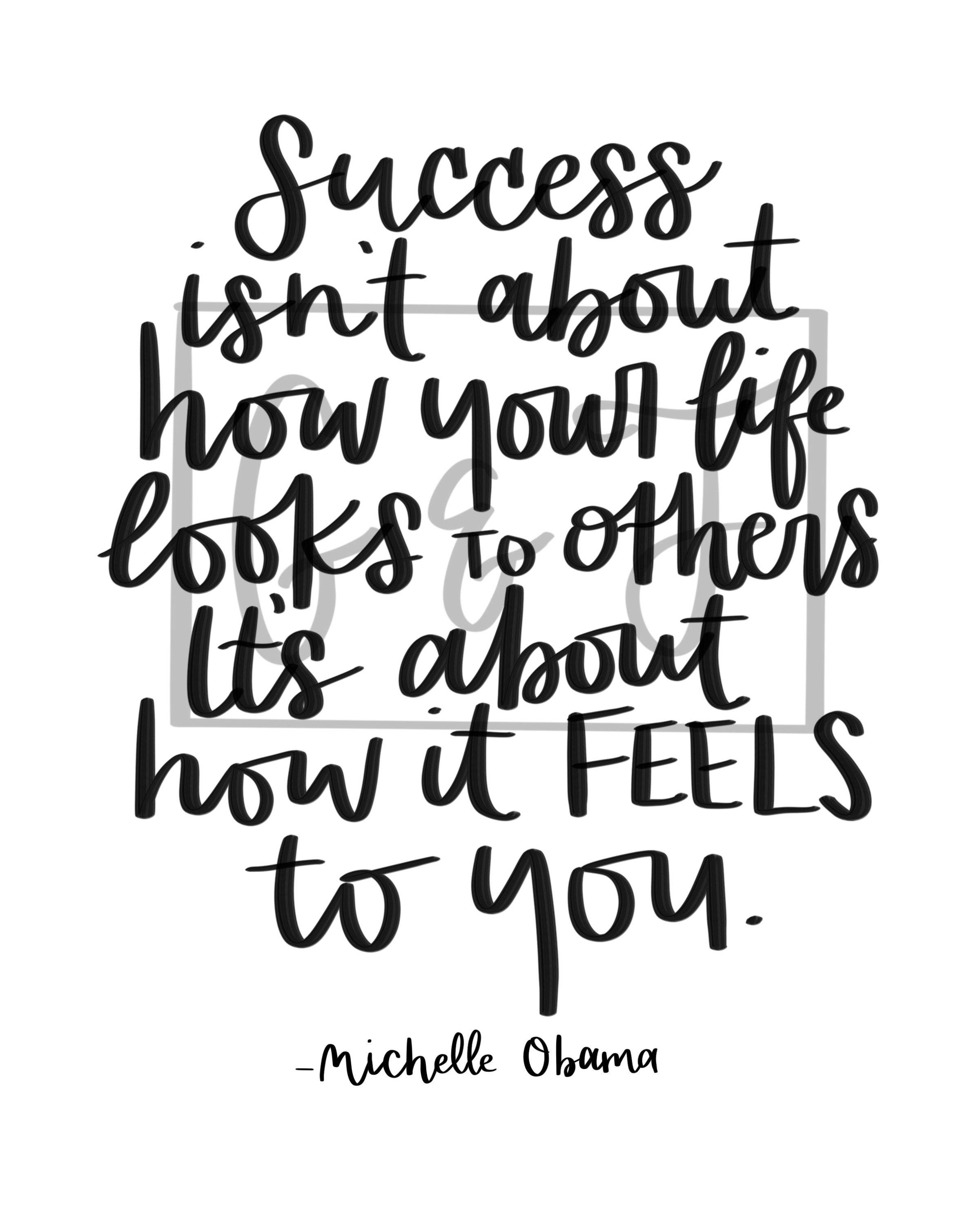 Michelle Obama Quote / Life Quote / Inspirational Quote / Success ...