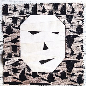 Halloween Quilt Block - Mummy PDF Quilt Block Pattern - Etsy