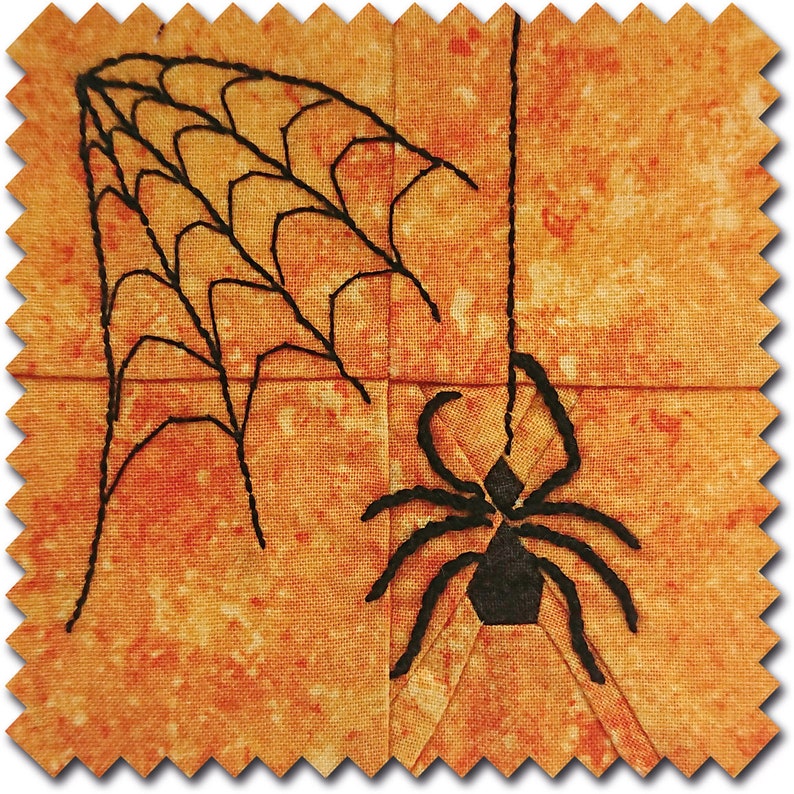 Halloween Quilt Blocks Spider Quilt Block Pattern Pdf - Etsy