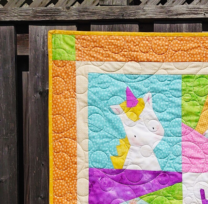 Cute Baby Unicorn Quilt BLOCK PDF Quilt Block Pattern Baby | Etsy
