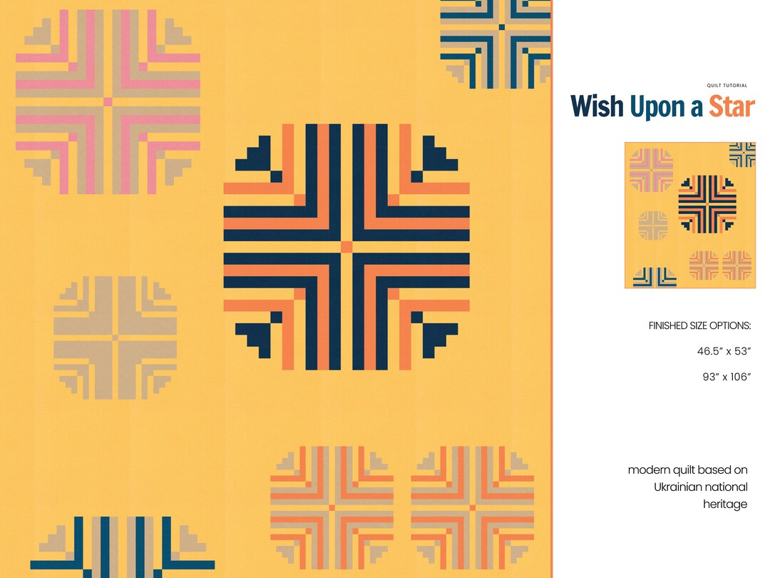 Modern Quilt Patterns - Wish Upon a Star Ornament Quilt | Patchwork Pdf ...