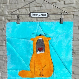 Ginger Cat Quilt Block Pattern Roar for More Cat Quilt - Etsy