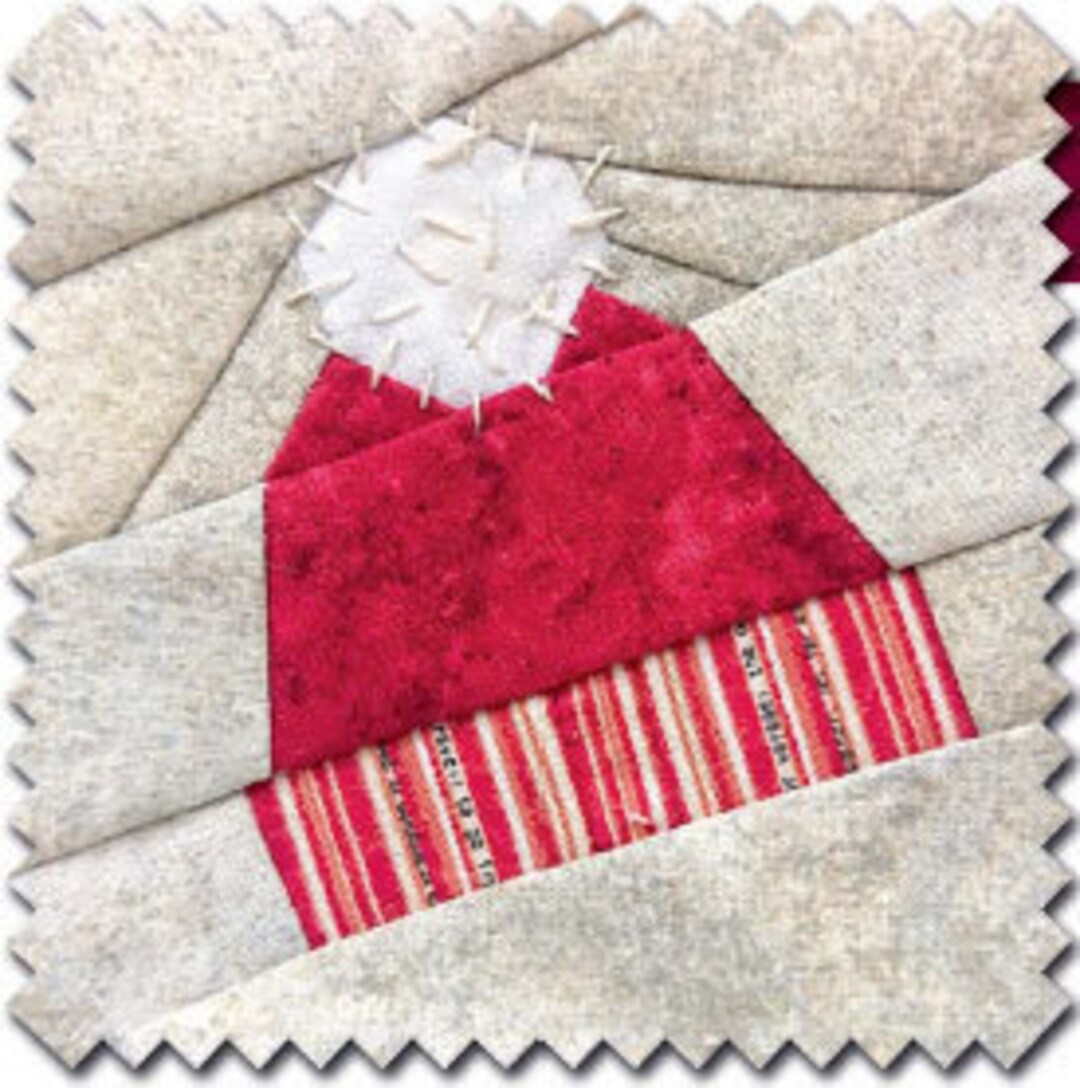 PDF Christmas Quilt Block Pattern - Snowy Hat Quilt Block - Etsy