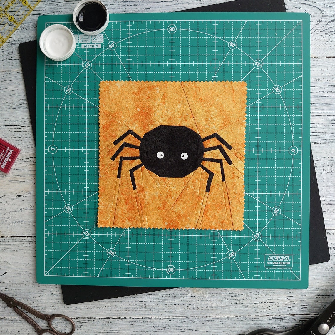 Halloween Spider Quilt Block Pattern - Etsy
