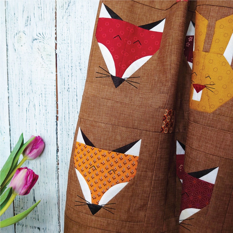 Happy Fox Fox Quilt BLOCK Pattern Baby Quilt Block - Etsy