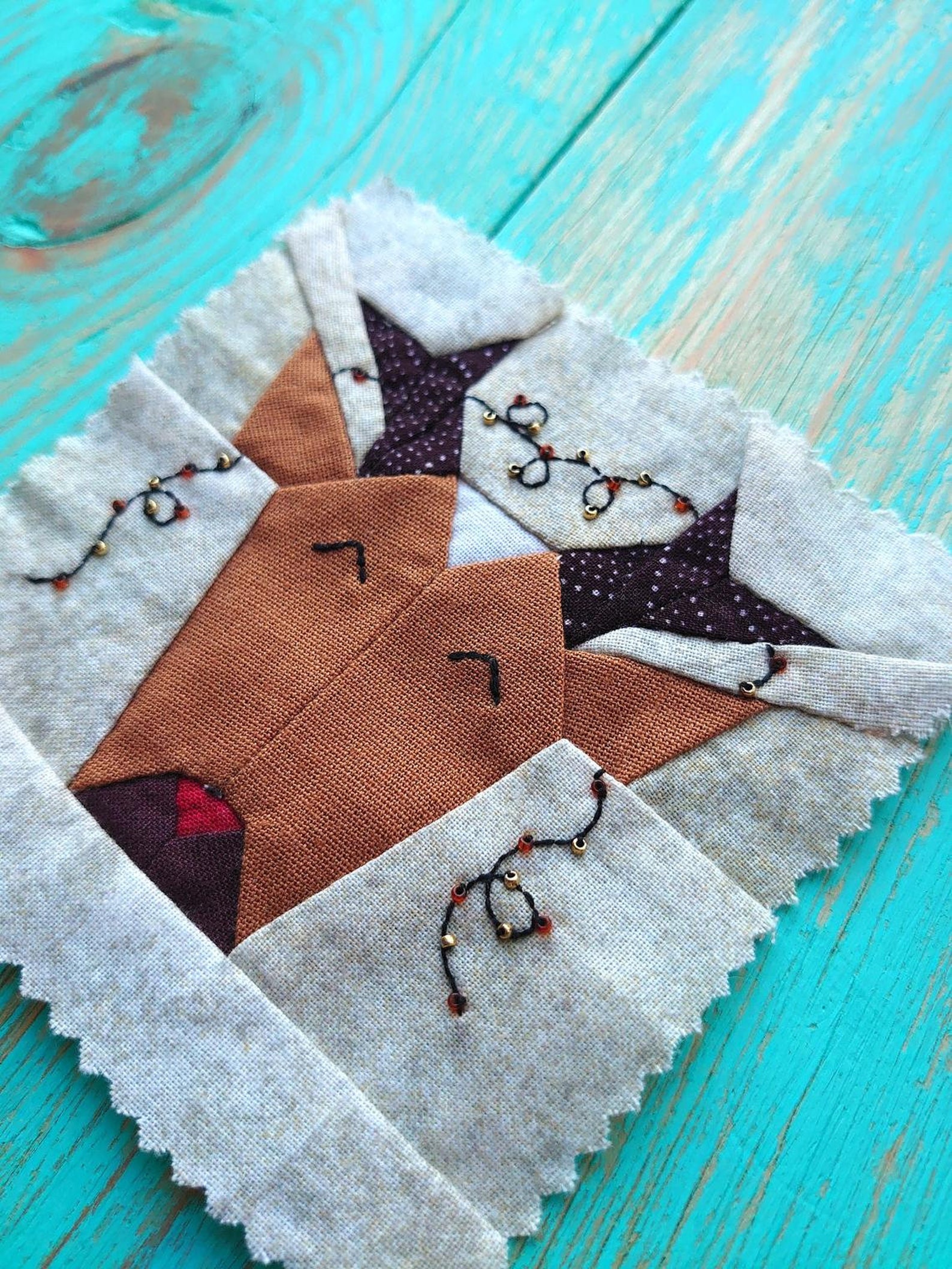 PDF Christmas Quilt Block Pattern Rudolph Reindeer Quilt Block Winter ...