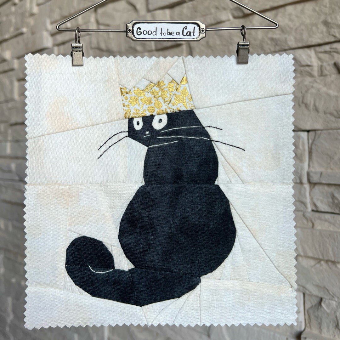 Black Cat Quilt Block Pattern Cat Quilt Pattern Good to Be a Cat Quilt Block - Etsy