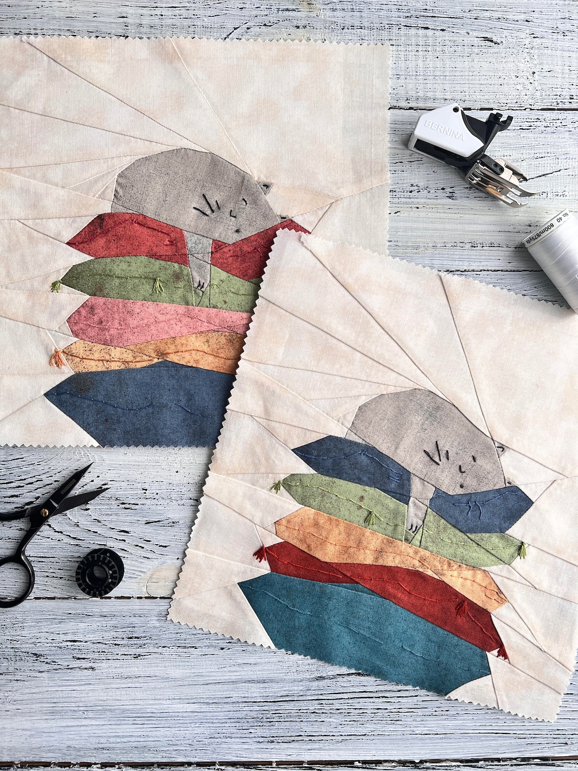 Purrrfect Nap Cat Quilt BLOCK Pattern Kitty Quilt Block - Etsy