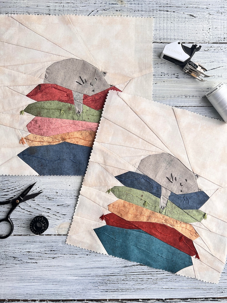 Purrrfect Nap Cat Quilt BLOCK Pattern Kitty Quilt Block - Etsy