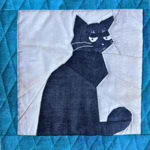 Black Cat Quilt Pattern - Cat Quilt Block - Cat WUT Quilt Block Pattern - Etsy