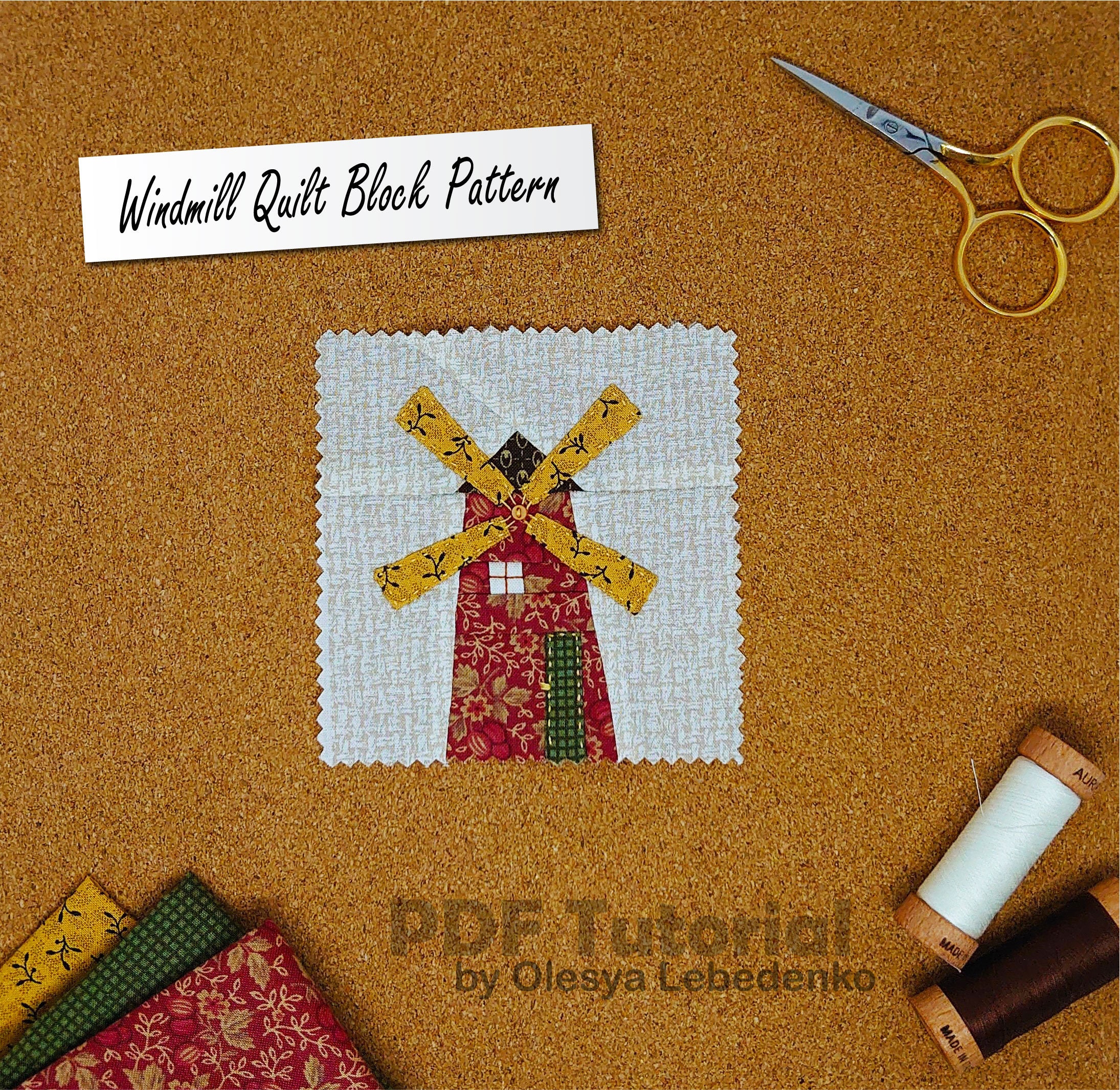 Quilt Block Pattern Windmill Quilt Block PDF Quilt Blocks - Etsy